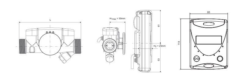 DN40 Minocal C5 IUF Ultrasonik Isı Sayacı (Kalorimetre) - MBUS - MINOL ...